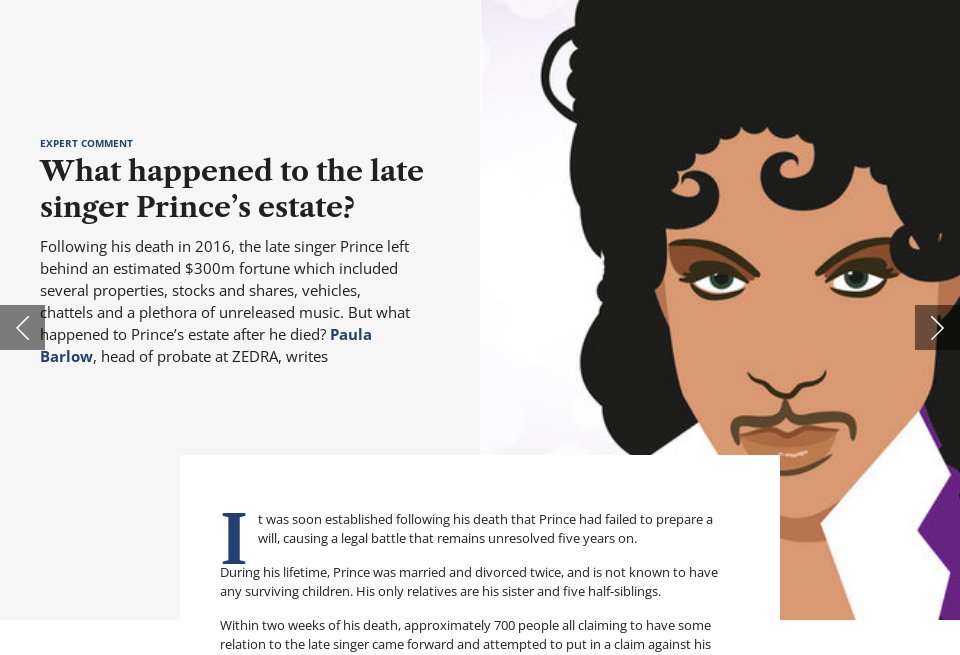 What happened to the late singer Prince’s estate? - PBI Subscriber ...