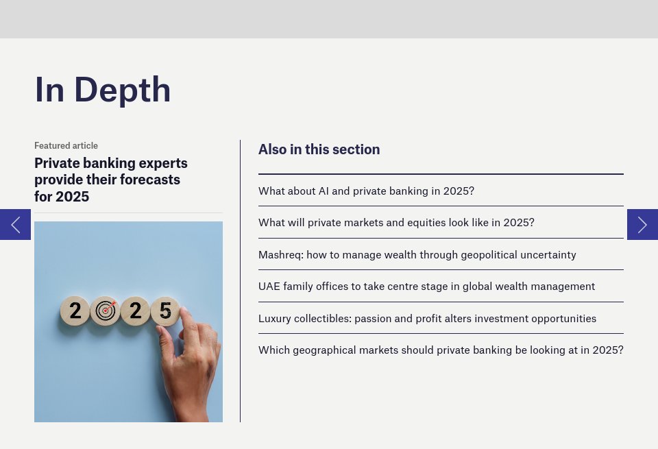 In Depth - Private Banker International | Issue 39 | January 2025