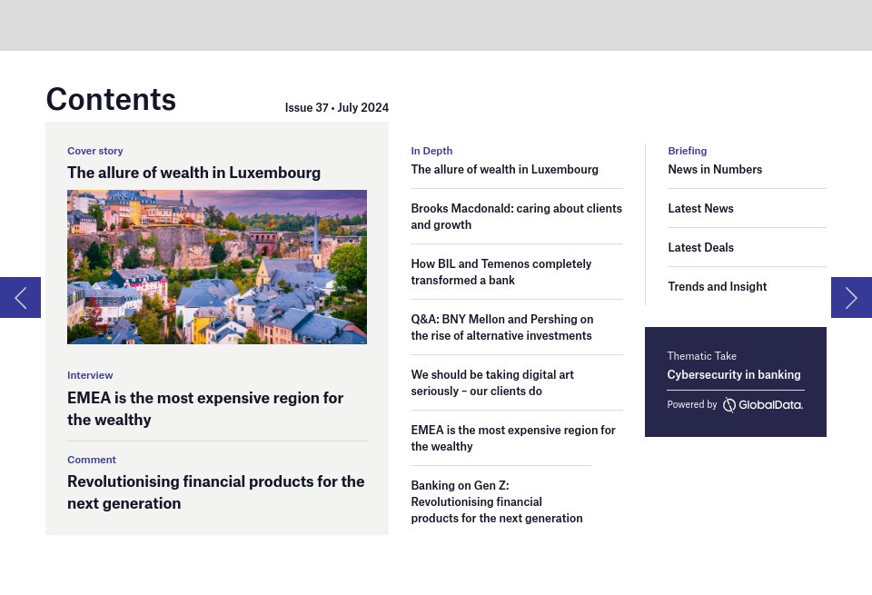 Contents - Private Banker International | Issue 37 | July 2024