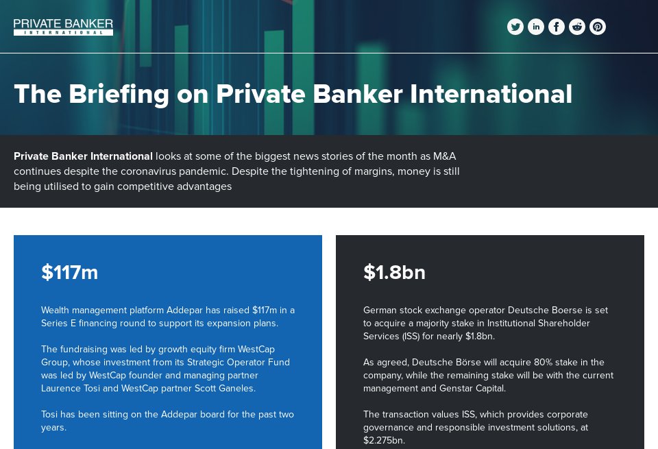 In The Next Issue - Private Banker International | Issue 16 | November 2020