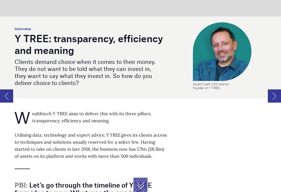 Y TREE: transparency, efficiency and meaning - Private Banker ...